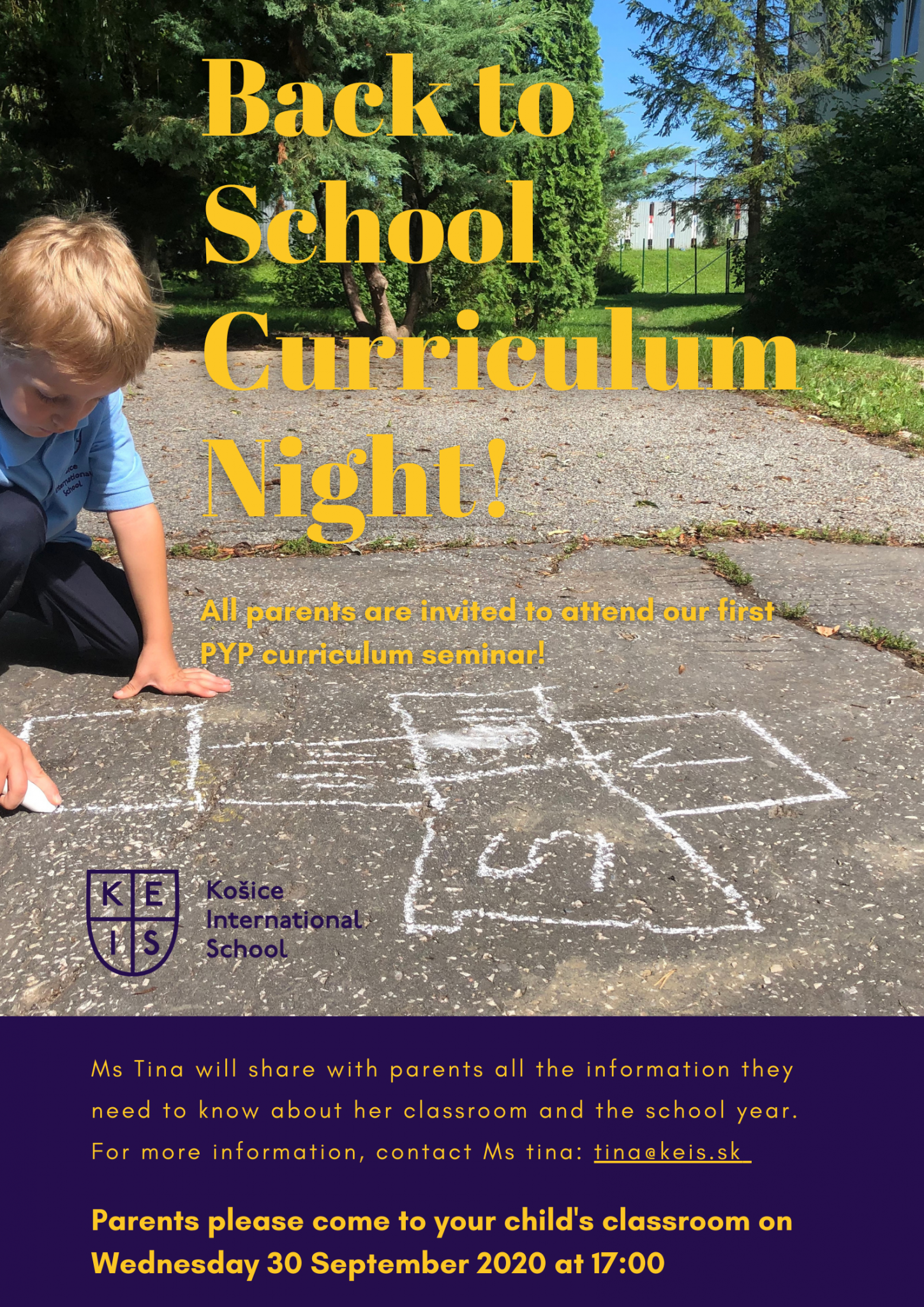 Back to School Curriculum Night - Kosice International School ...